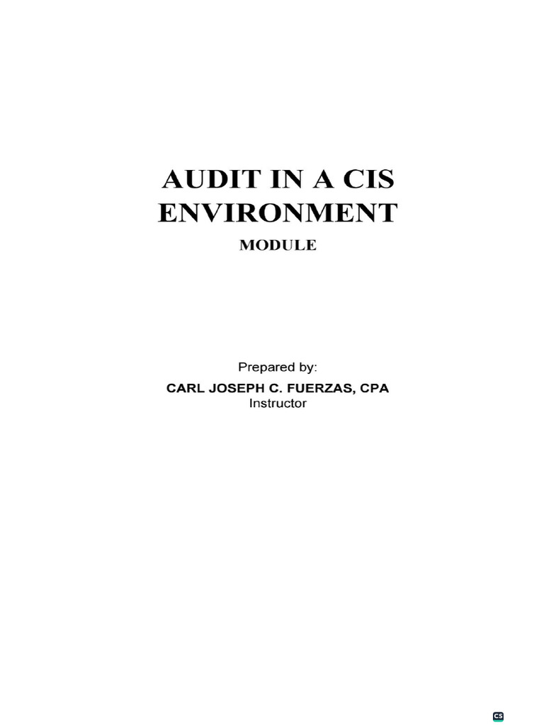 Pdfcoffeecom Audit in Cis Module PDF Free | PDF