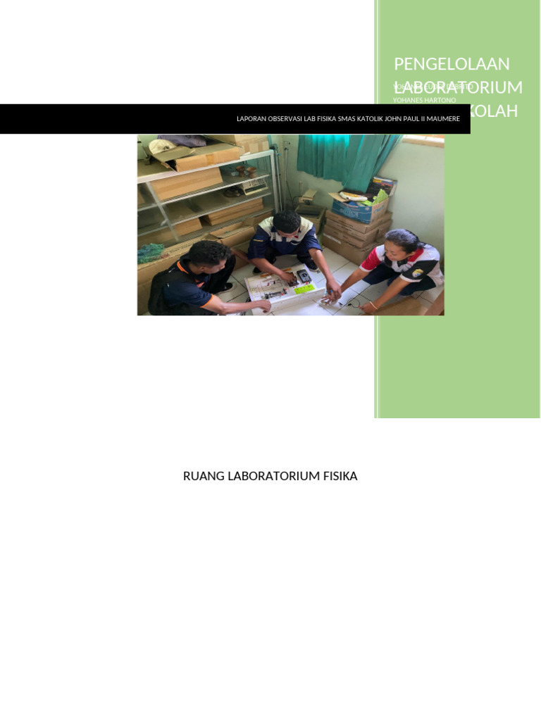 Laporan Observasi Lab Fisika Smas Katolik Santo John Paul II Maumere | PDF