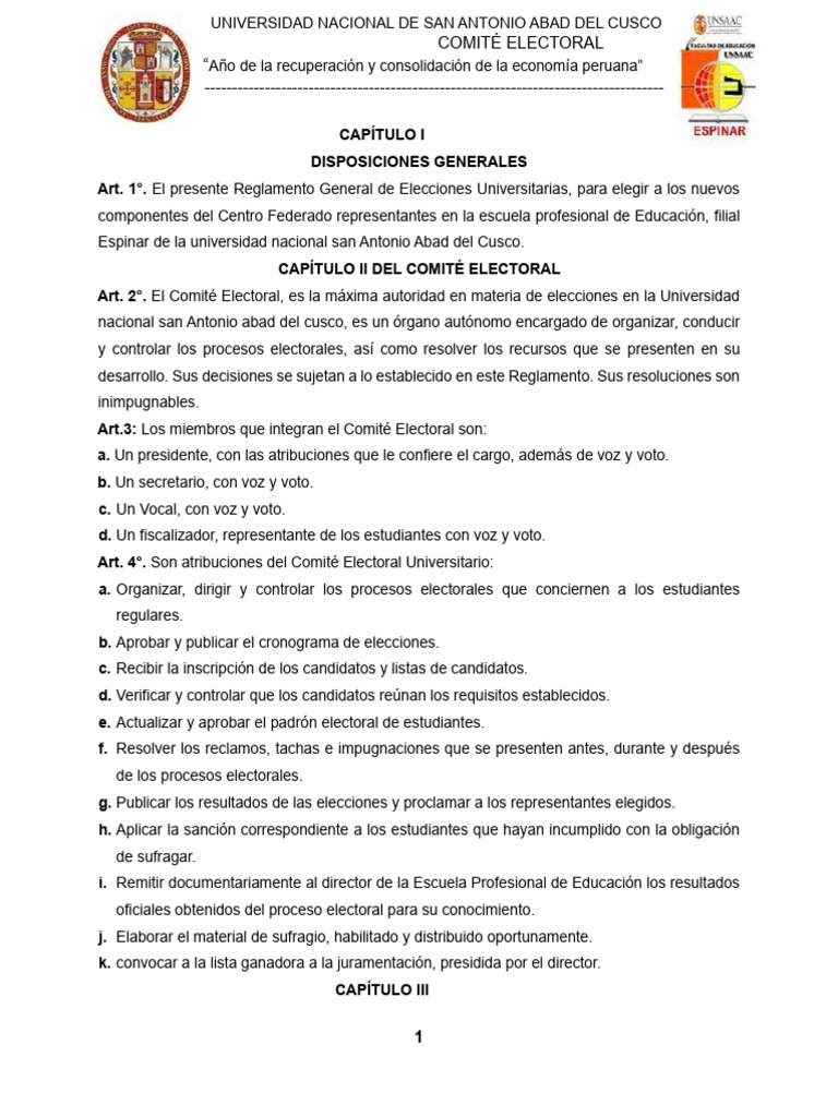 Reglamento Final ..... Ultima | PDF | Votación | Elecciones