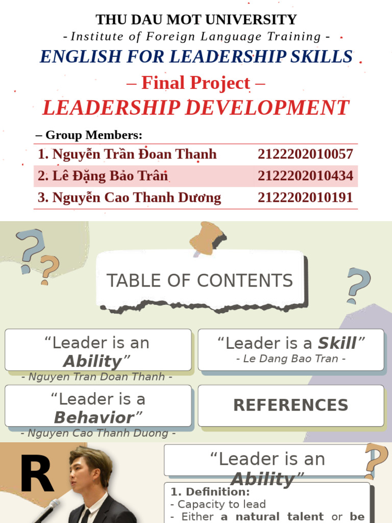 Leadership Skills Development Project | PDF | Leadership | Skill