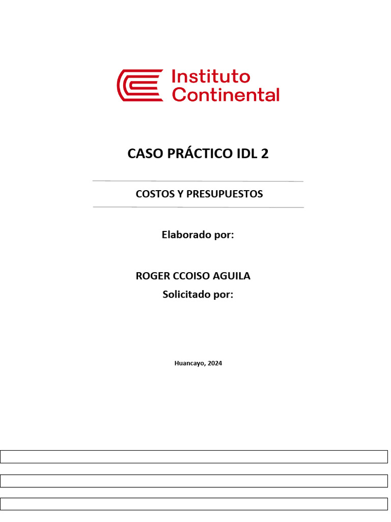 CCP2-COSTOS | PDF | Presupuesto | Ciencias económicas