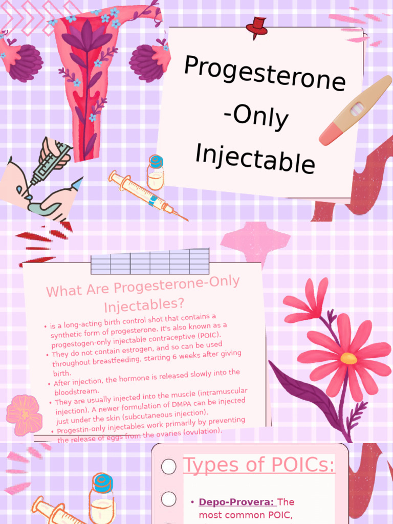 Progesterone Only Injectable | PDF | Birth Control | Combined Oral ...