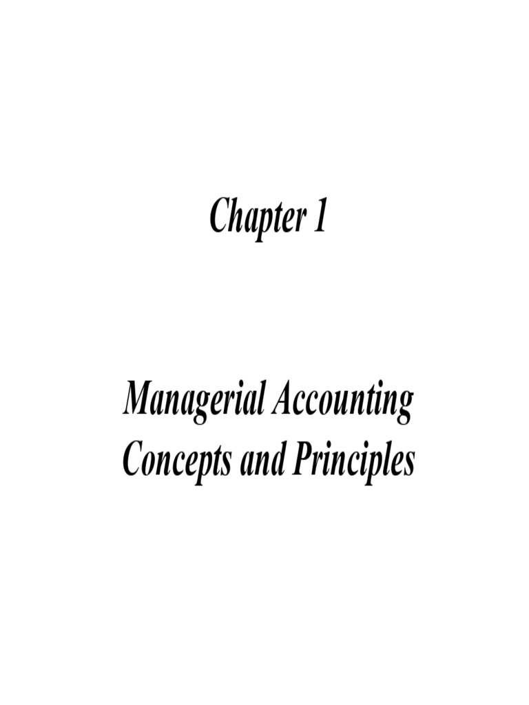 Managerial - Chapter 01 - Slides | PDF | Cost Of Goods Sold | Accounting