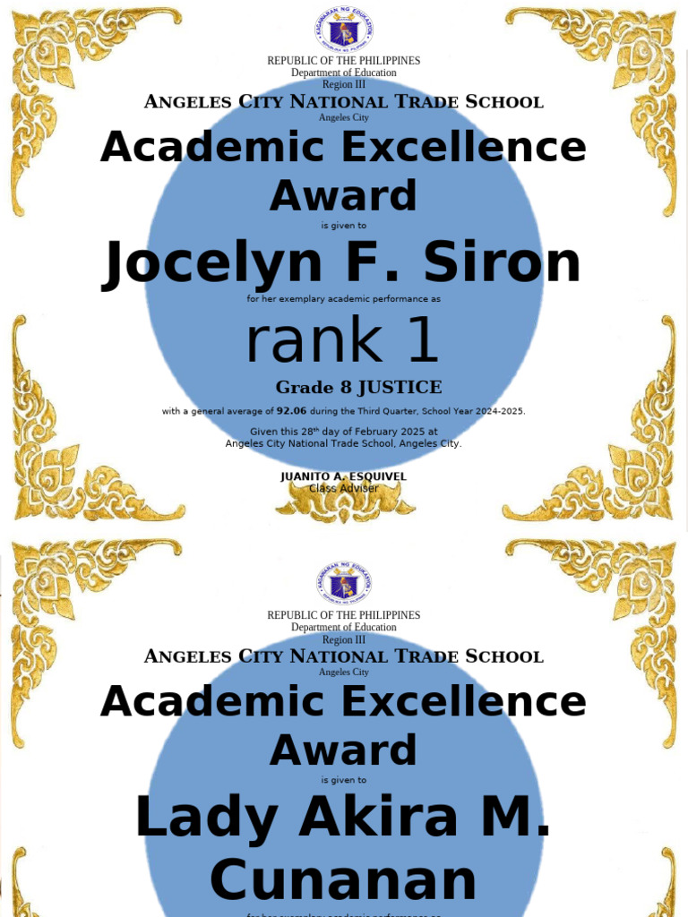 Certificate RANKiNG Justice | PDF