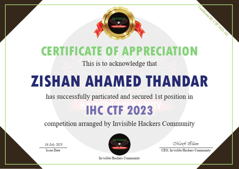 Zishan Ahamed Thandar | PDF