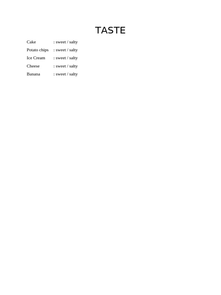 Taste | PDF