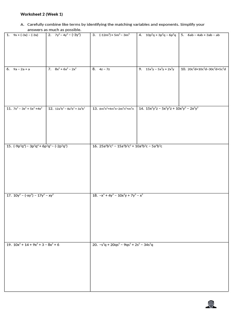 WS2 AddSubMonomials | PDF