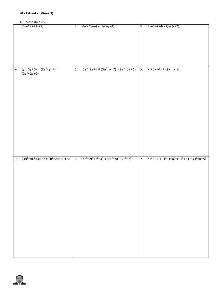 Algebra Simplification Practice | PDF