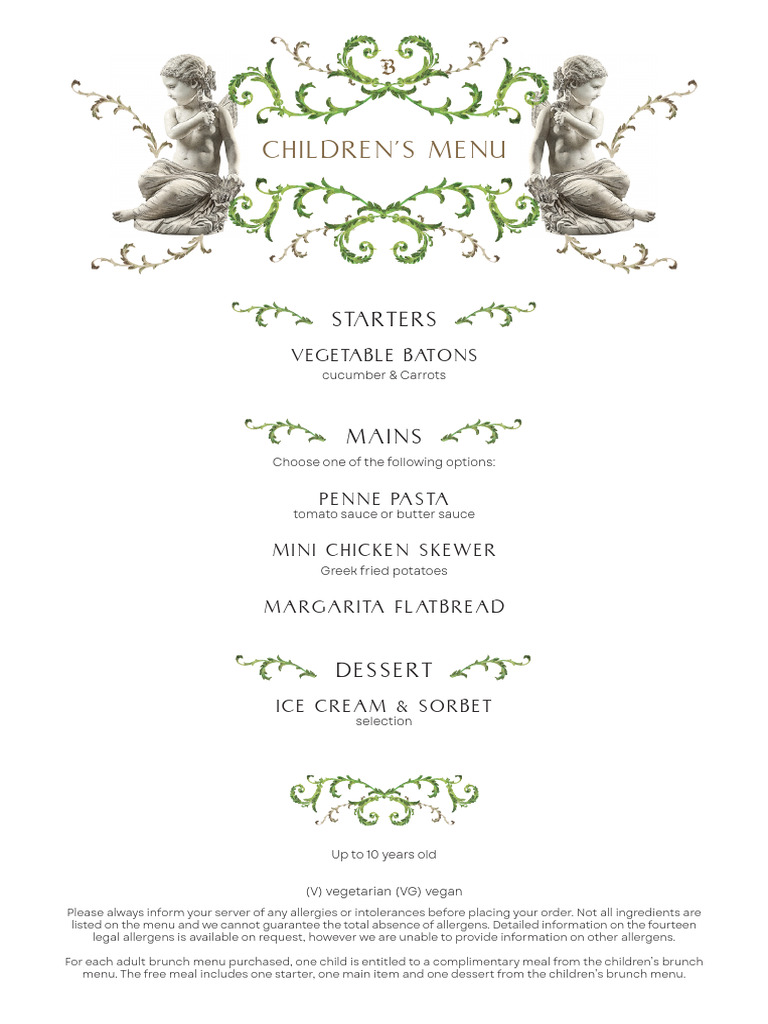 Children's Brunch Menu Options | PDF