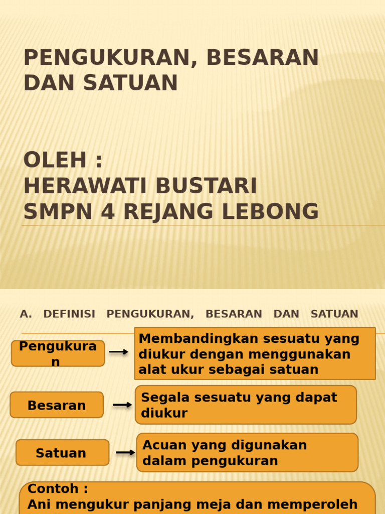Pengukuran, Besaran, dan Satuan | PDF