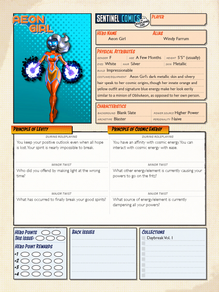 Character Sheet - Aeon Girl Final Online | PDF
