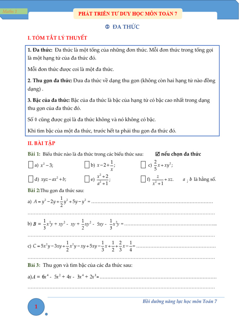 05 Da Thuc | PDF
