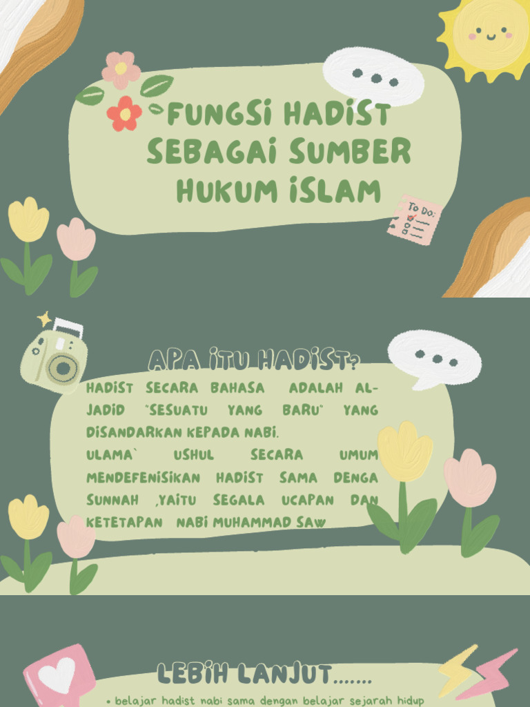 Fungsi Hadist sebagai Sumber Hukum Islam | PDF