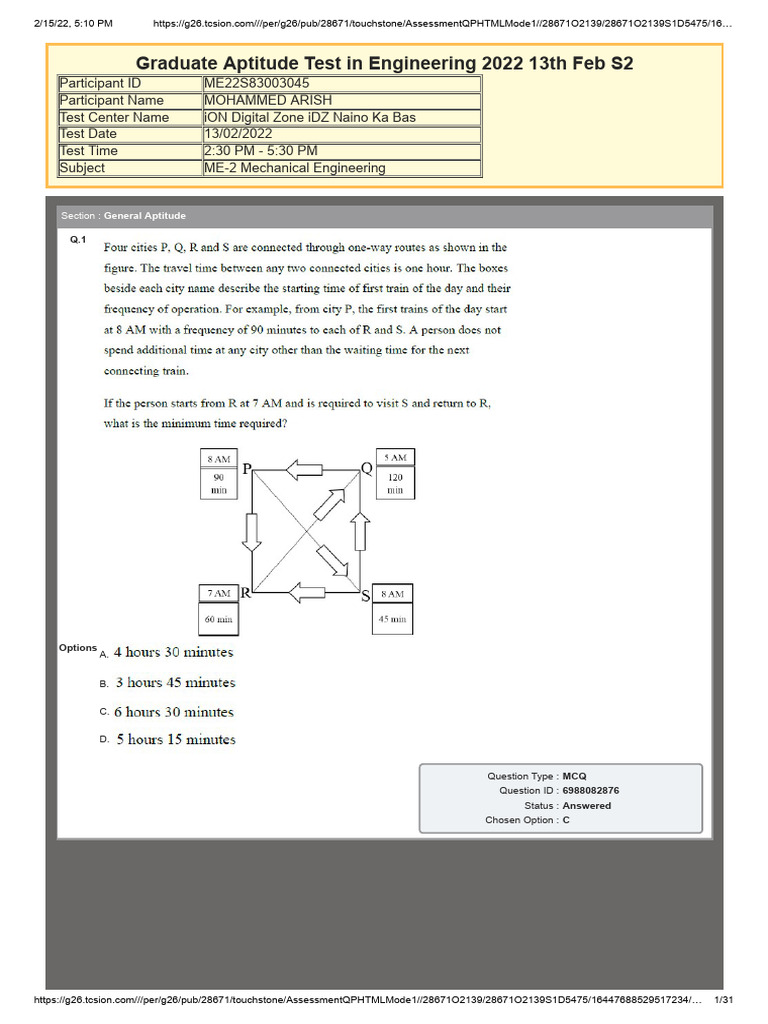K319B78Question Paper | PDF | Multiple Choice | Qualifications