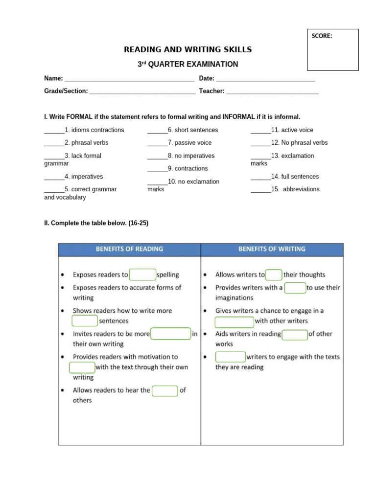 EXAMINATION | PDF | Sentence (Linguistics) | Language Families