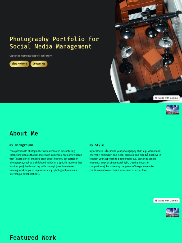 Photography Portfolio & Services Overview | PDF | Social Media ...