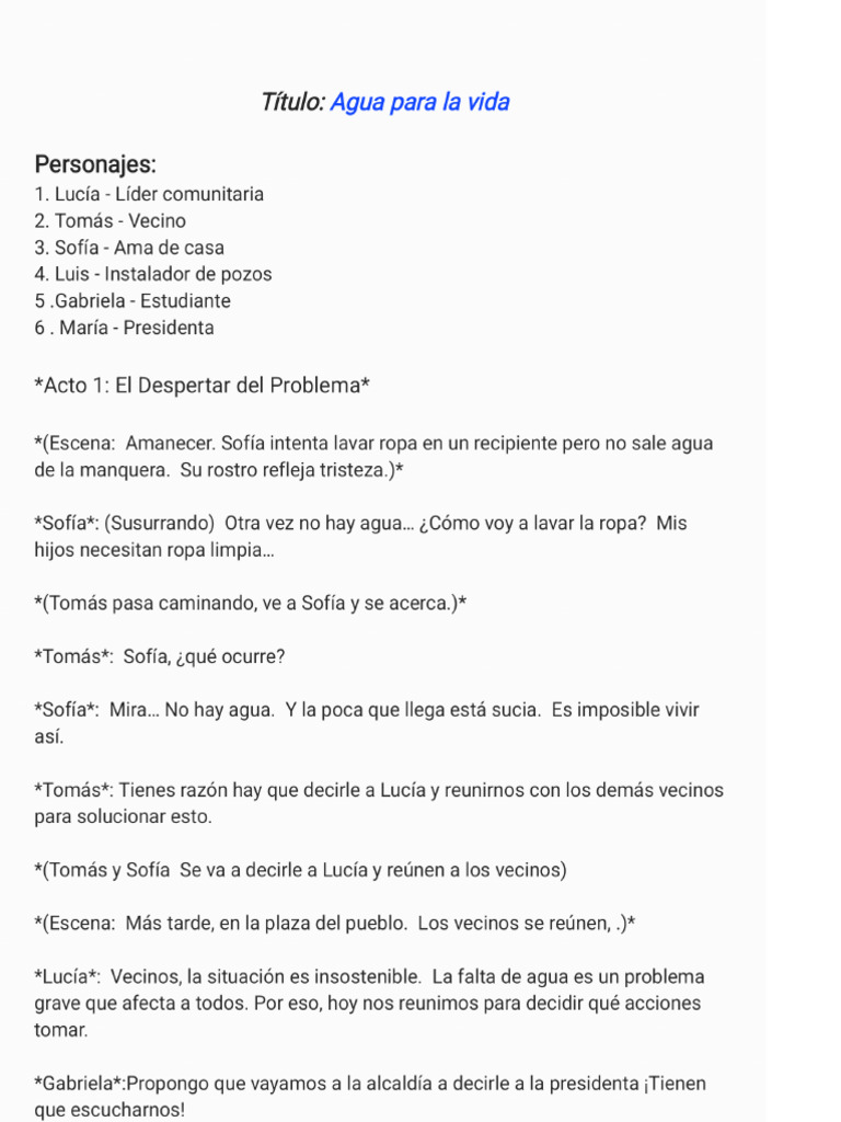 Obra de Teatro Español | PDF