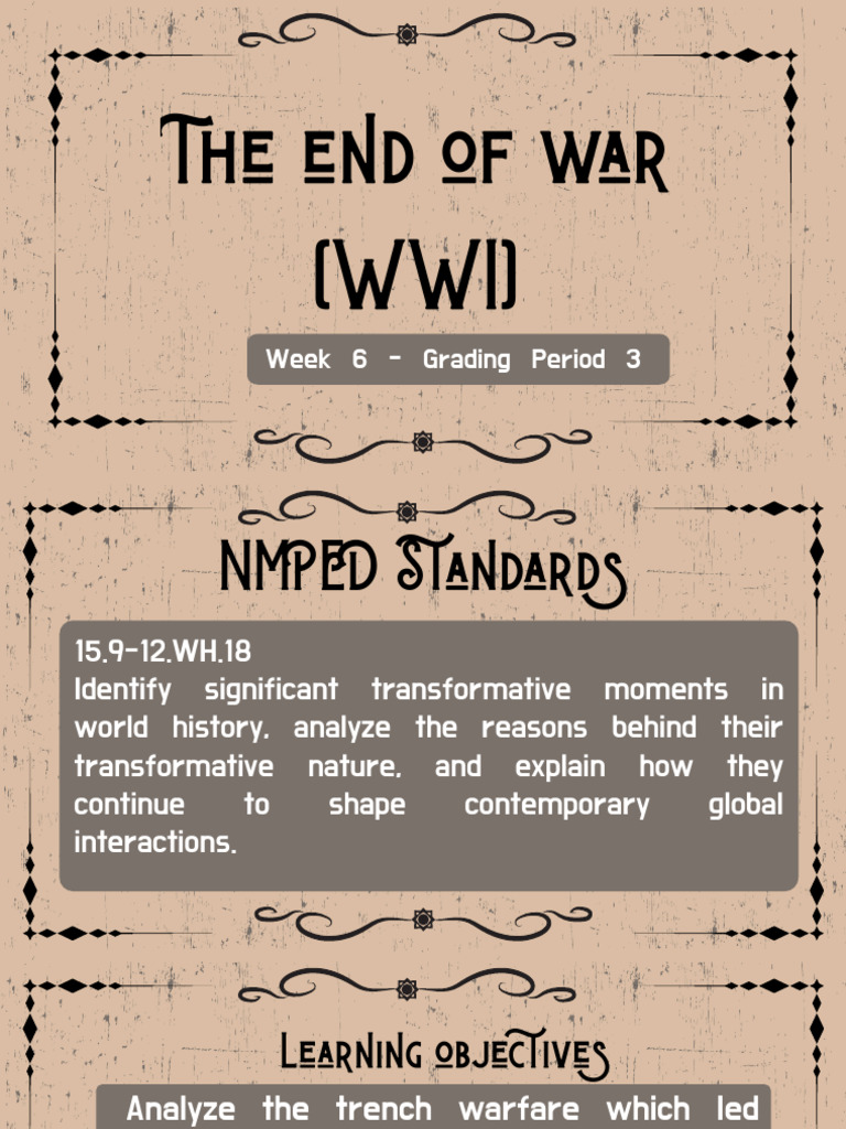 Notes - World War I Ends | PDF | World War I | Total War