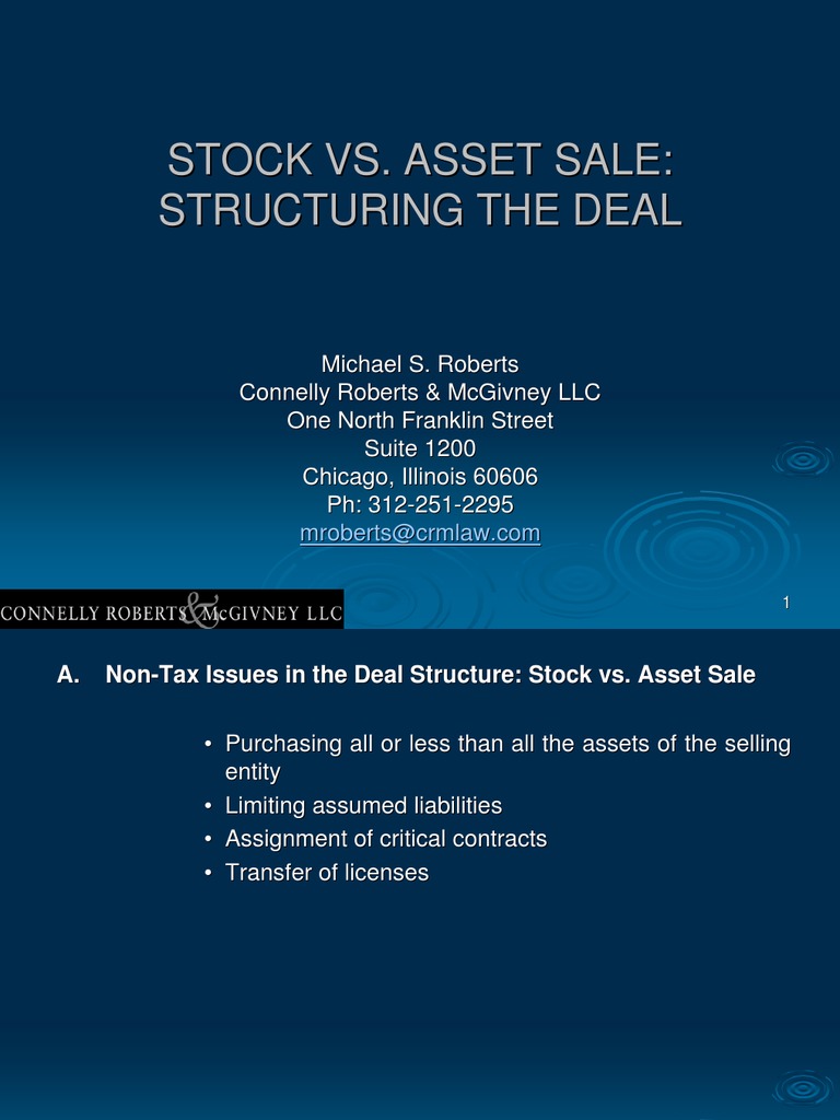 Asset Vs Stock Sale | PDF | Capital Gains Tax | Stocks