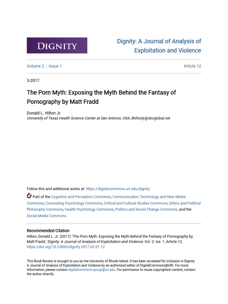 The Porn Myth by Matt Fradd | PDF | Sexual Addiction