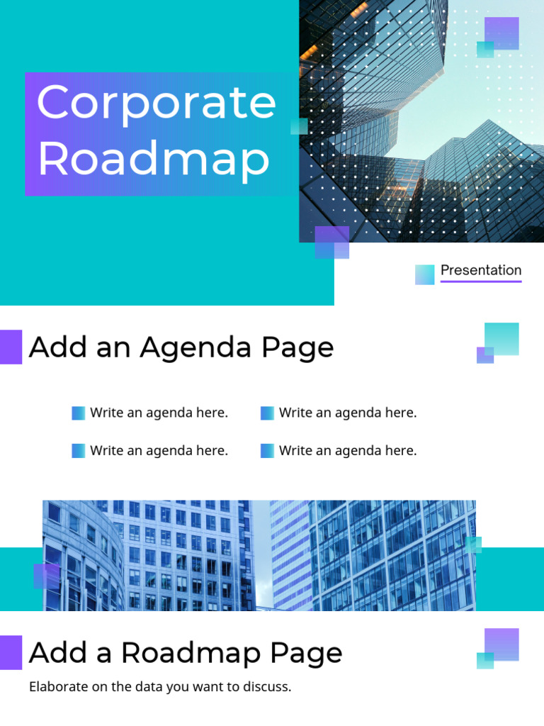 Corporate Roadmap Presentation Template | PDF