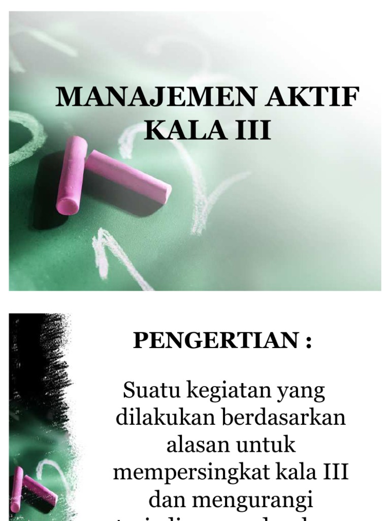 Manajemen Aktif Kala III | PDF