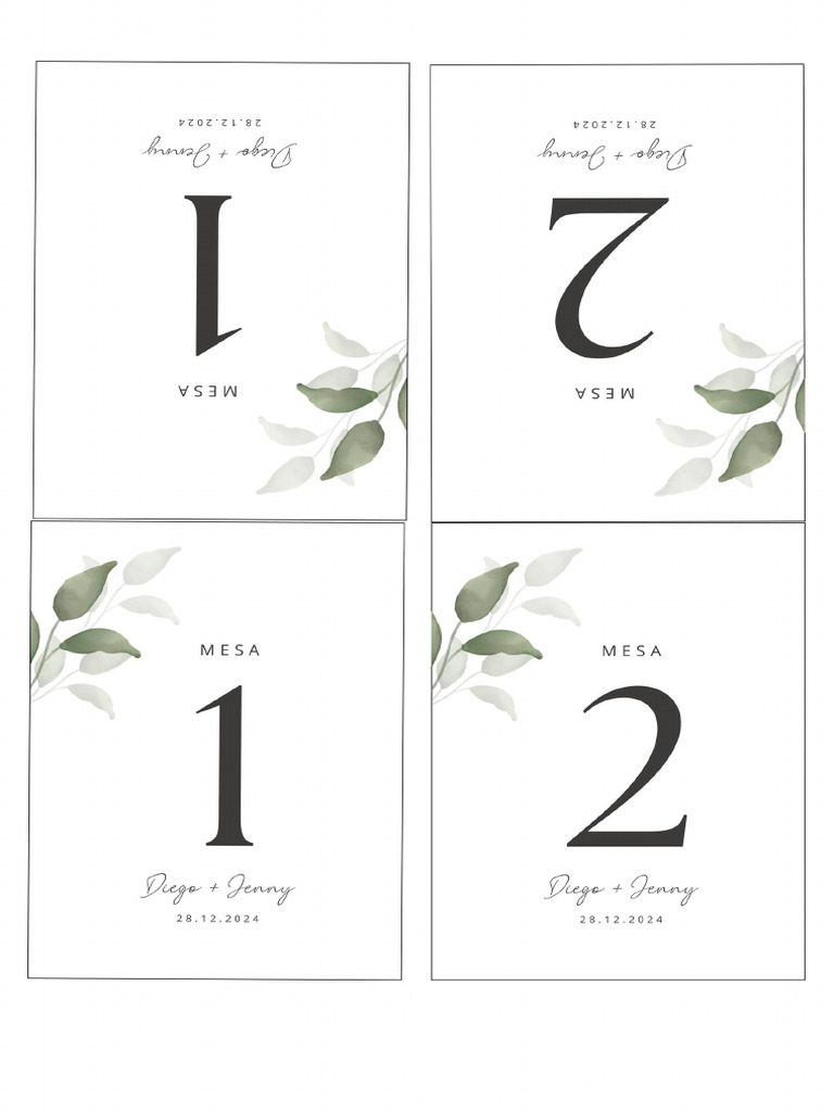 Numero de Mesa | PDF