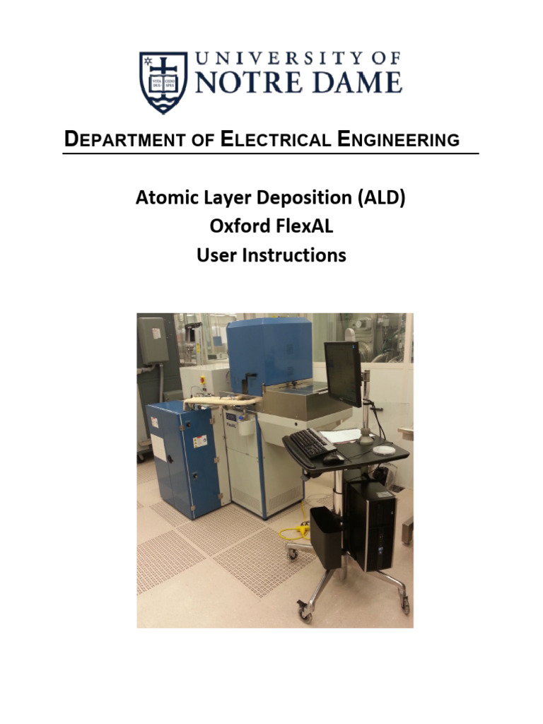 Oxford Ald and Ellipsometer User Instructions | PDF | Applied And ...