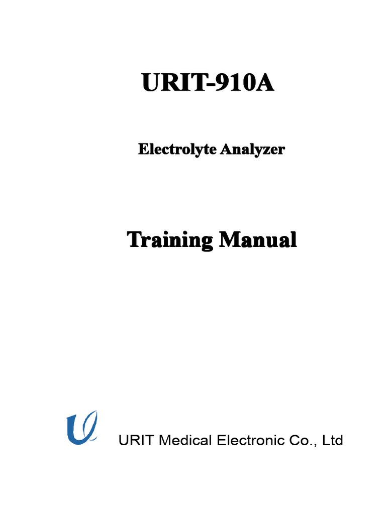 URIT-910A Training Manual | PDF | Vacuum Tube | Calibration