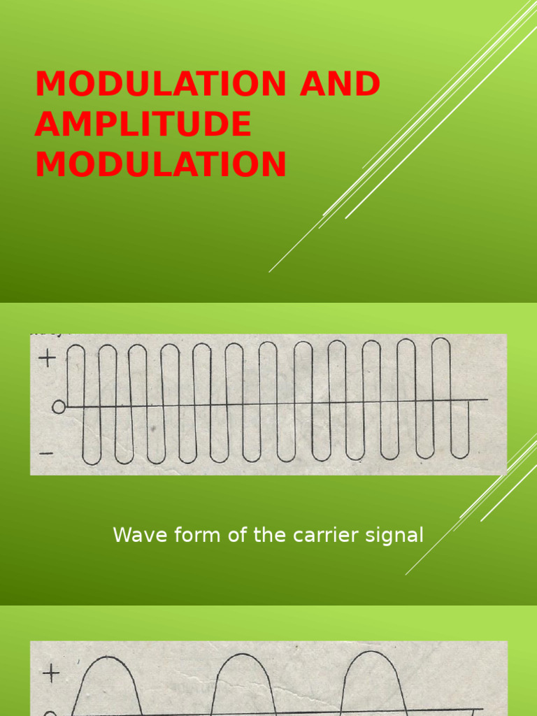 Modulation And Amplitude Modulation Pdf