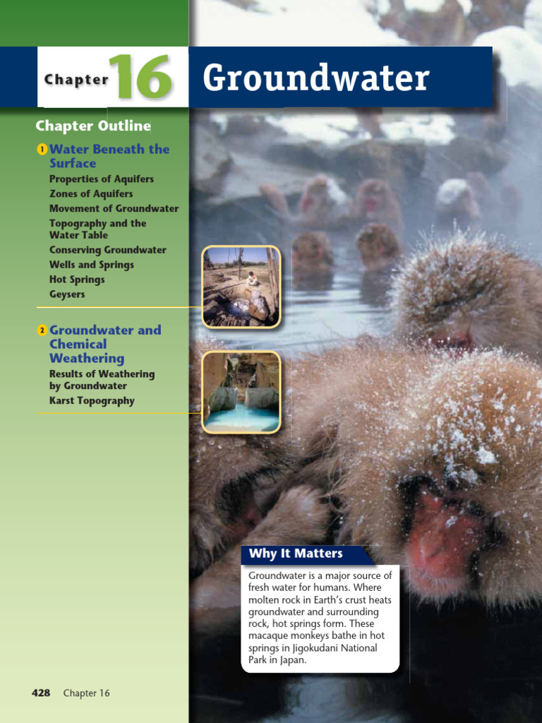 Holt MCD Earth Science Chapter 16 | PDF | Porosity | Aquifer