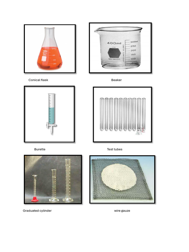 Common Laboratory Glassware List | PDF