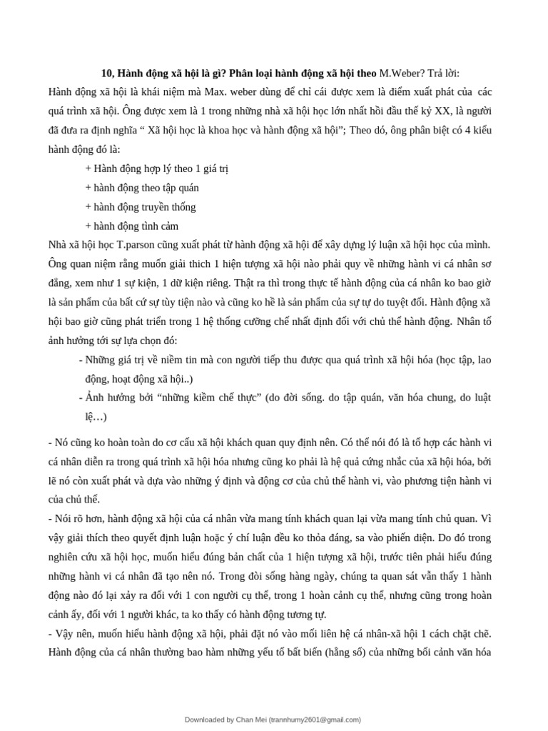 De Cuong Xa Hoi Hoc de Cuong Tom Tat Mon Xa Hoi Hoc Dai Cuong | PDF