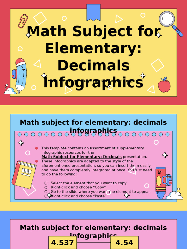 Math Subject for Elementary - 5th Grade_ Decimals Infographics by ...