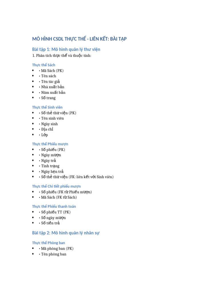 ER Model Assignment | PDF