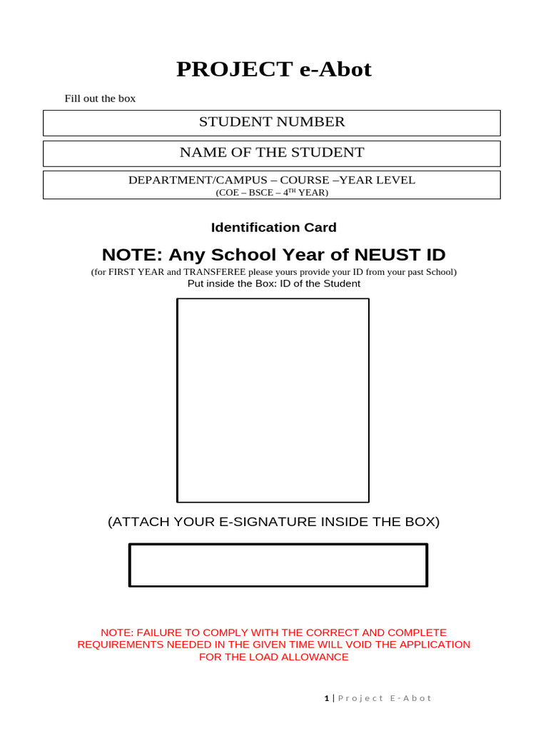 PROJECT-e-ABOT-FORM | PDF | Authentication | Access Control