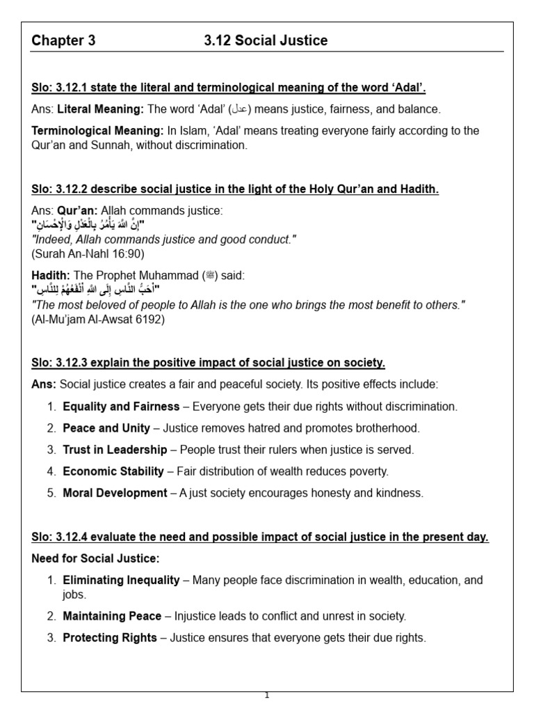 3.12 Social Justice | PDF