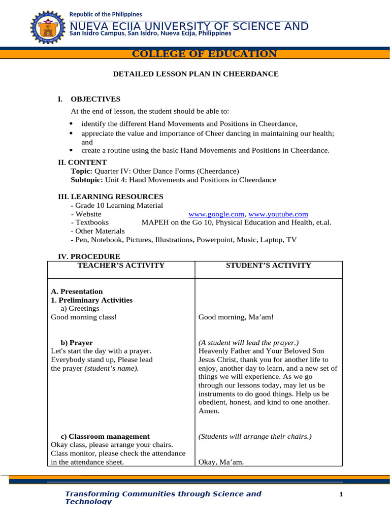 Demo DLP Cheerdance | PDF