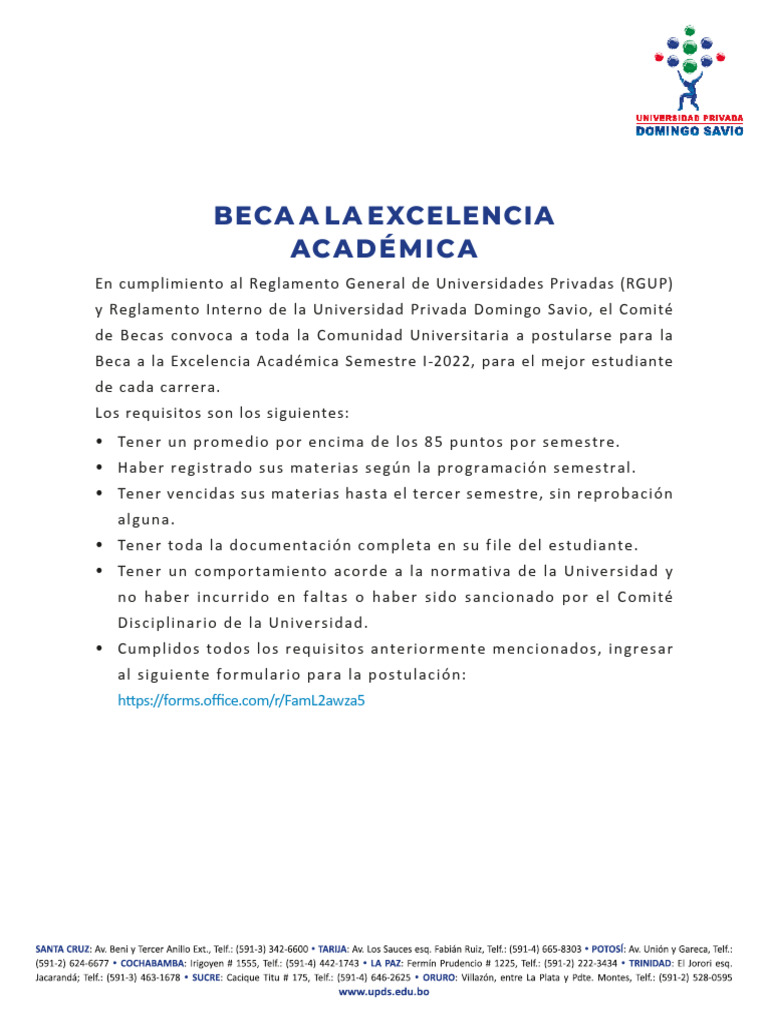 Comunicado Beca Excelencia | PDF