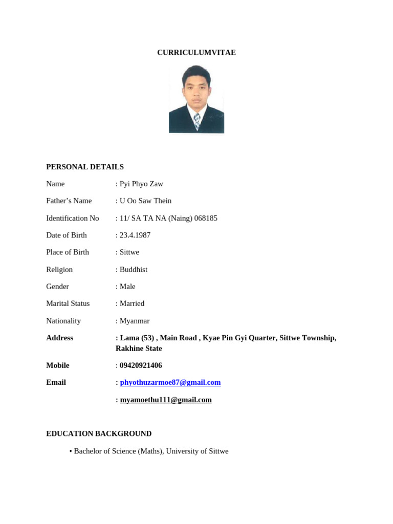 CURRICULUMVITAE - Docx LWF | PDF