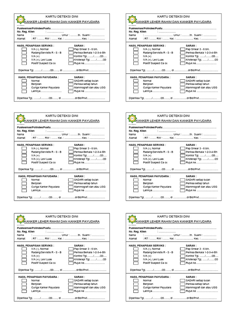 Kartu Deteksi Dini | PDF