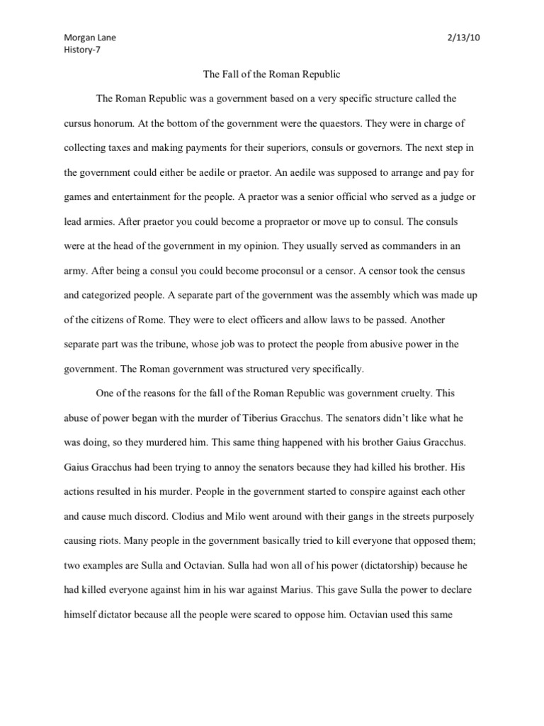 The Fall of The Roman Republic SA | PDF | Politics | Social Science