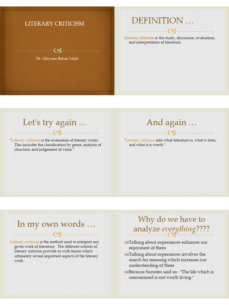 Understanding Literary Criticism Methods | PDF | Unconscious Mind ...