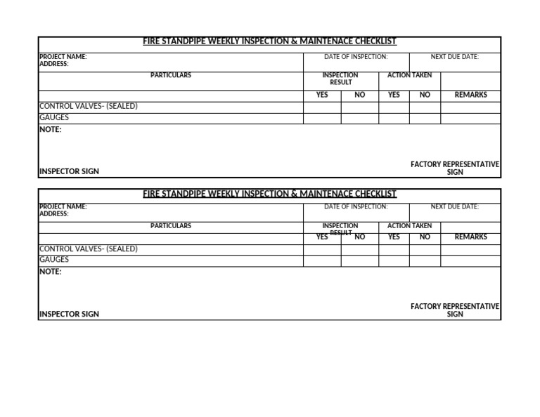 Fire Standpipe Inspection Guide | PDF