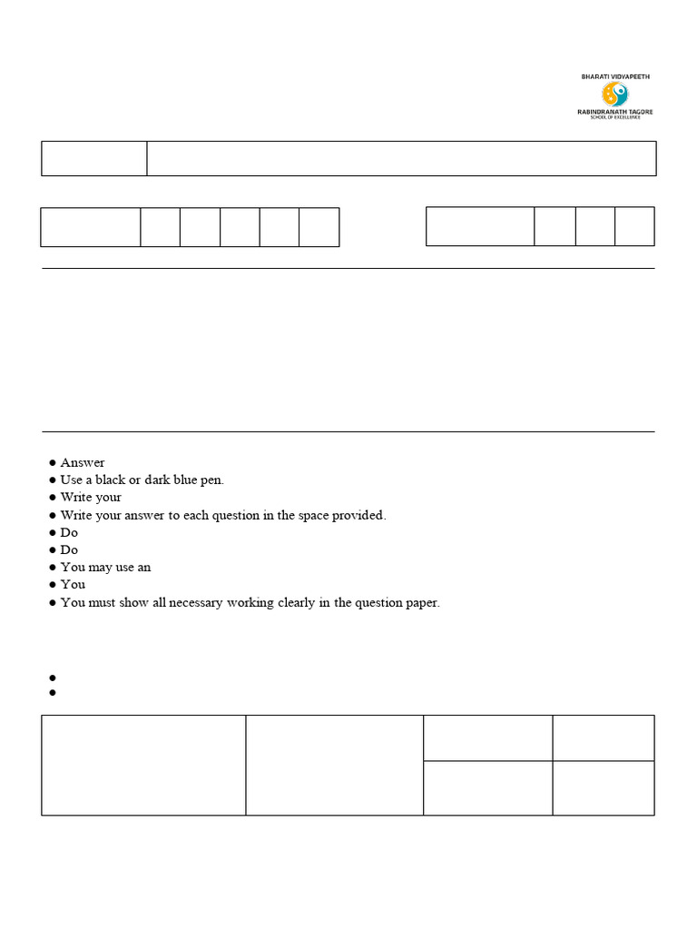 Grade 8 Math Term2 Practice Paper 1 | PDF | Shape | Geometry