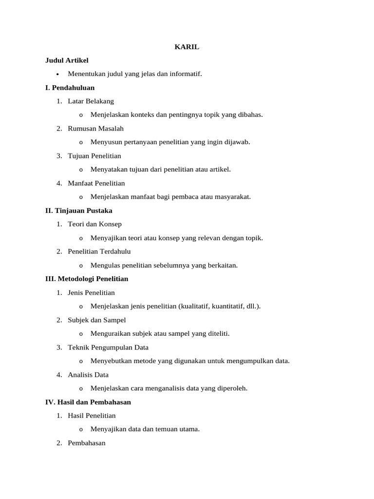 KARIL Kerangka | PDF