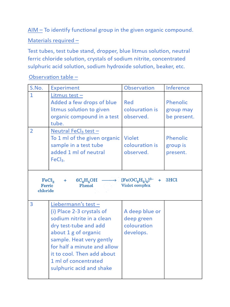 Identifying Phenolic Functional Group | PDF