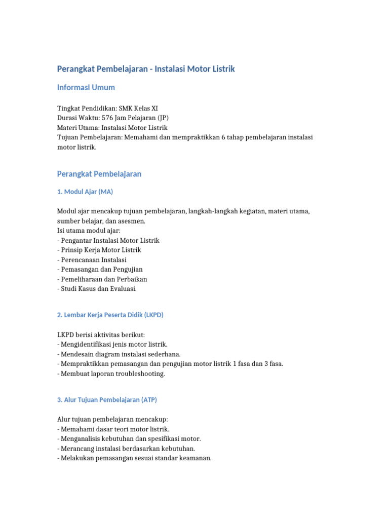 Perangkat Pembelajaran IML | PDF