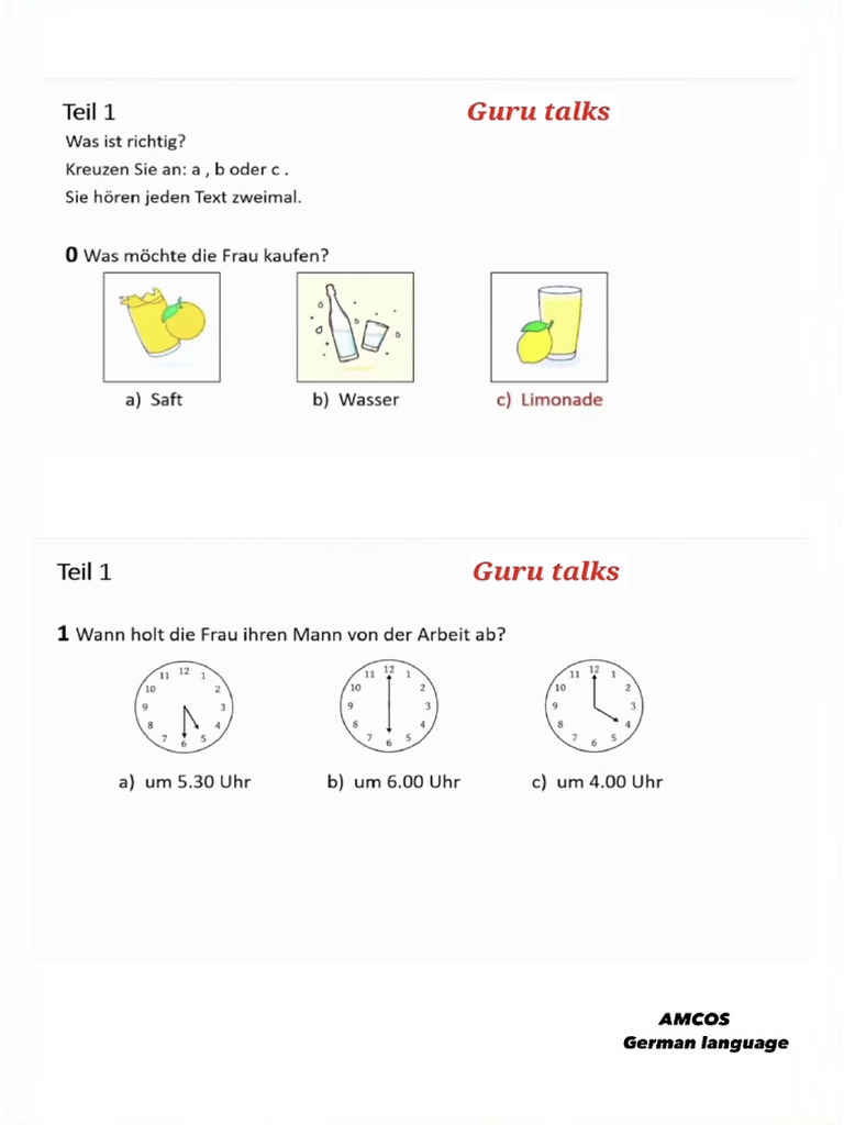 A1 Hören-4 | PDF