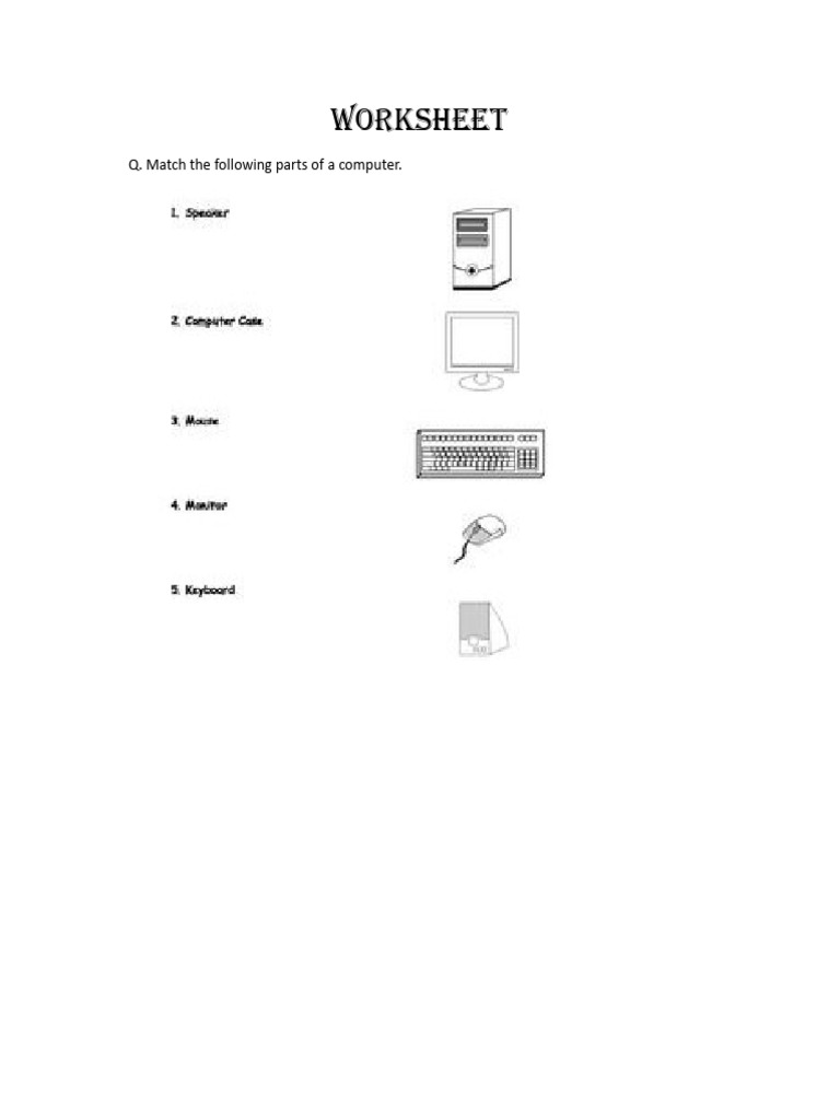 match the parts of computer | PDF